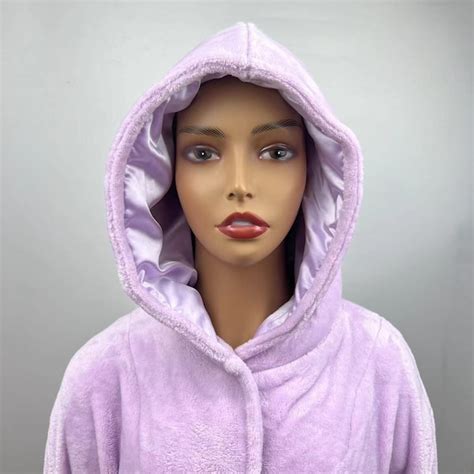 Fleece Lined Satin Robe Etsy