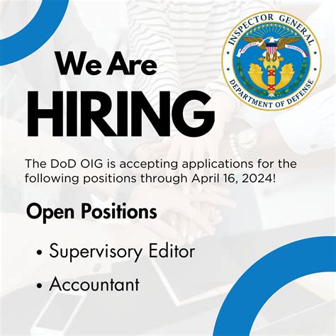 Dod Inspector General On Linkedin Were Hiring The Dod Oig Is