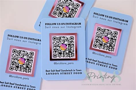 Mini QR Code Display Sign Etsy Australia