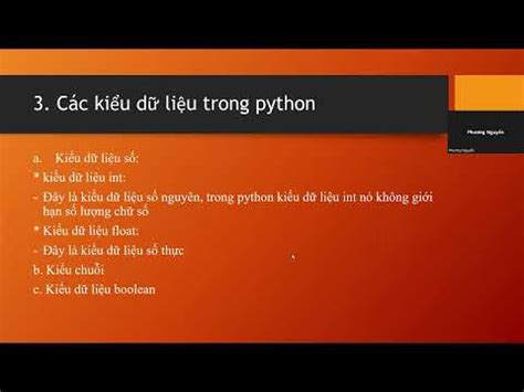 Buổi 2 Lập trình cơ bản Python 3 7 2024 YouTube