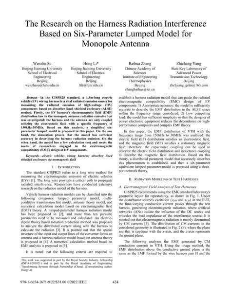 Pdf The Research On The Harness Radiation Interference Based On Six