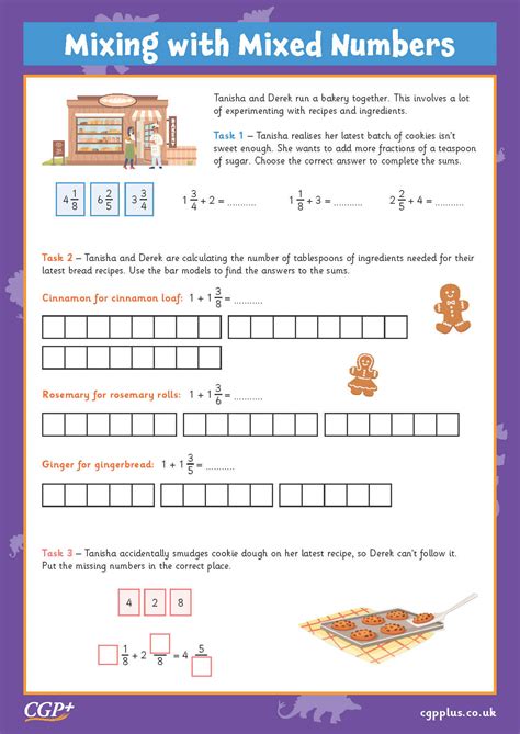 Adding Fractions — Mixing With Mixed Numbers Foundation Year 5 Cgp