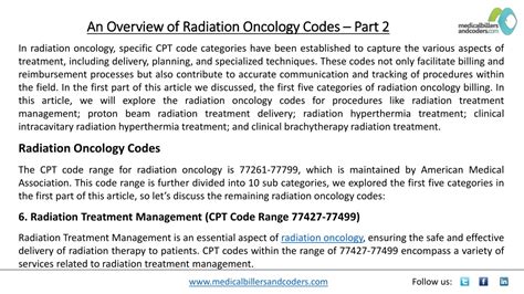 Ppt An Overview Of Radiation Oncology Codes Part 2 Powerpoint Presentation Id 12233347
