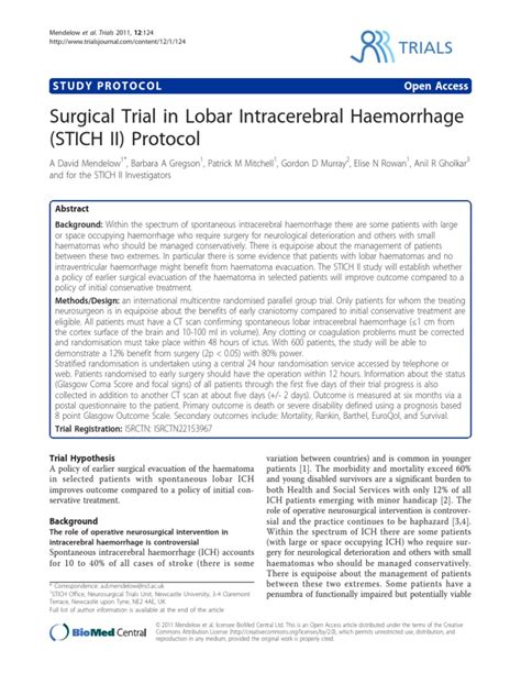 Stitch Protocol 2011 Pdf Surgery Meta Analysis