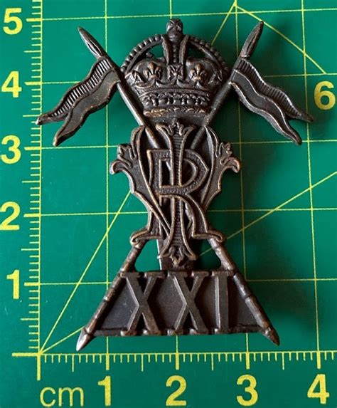 Rare 21st Lancers Officers Cap Badge Medals And Memorabilia