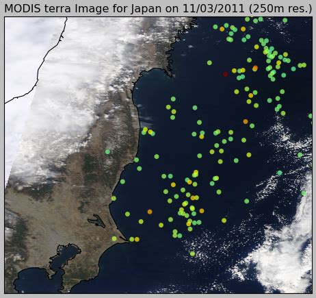 Using Pyearthquake To Plot Japan Usgs Earthquake Data Into The Near