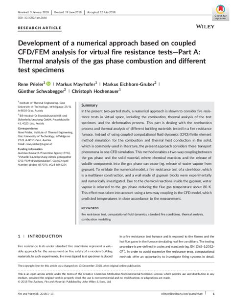 Pdf Development Of A Numerical Approach Based On Coupled Cfdfem