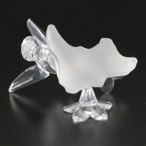 Swarovski Crystal Swan Orchid And Hummingbird Figurines Ebth