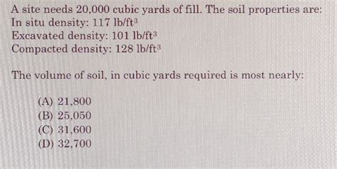Earthwork Problem Help Rpeexam