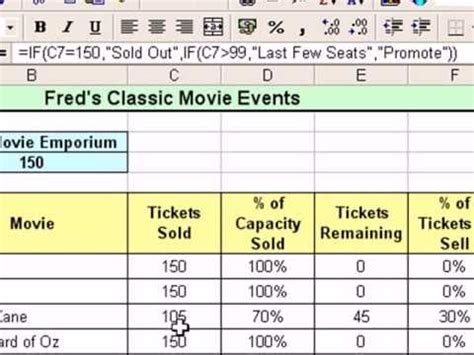 Microsoft Excel Tutorial For Beginners 18 Nested IF Functions Pt 2