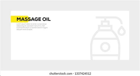 Massage Oil Banner Concept Stock Vector Royalty Free 1337424512