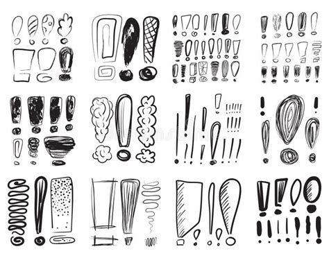 Set Of Different Exclamation Marks Important Information Symbols Stock