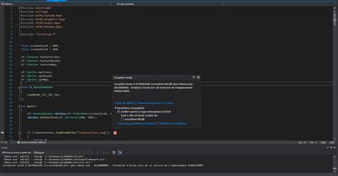 Résolu Sfml Violation Daccès Console Bugé Par Devecout Page 1 Openclassrooms