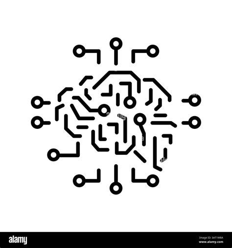 Neural network black line icon for digital and print projects. Minimal clean icons for apps and ...