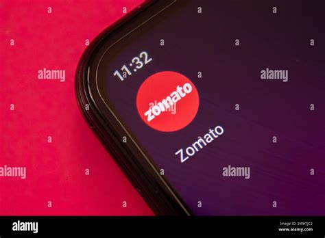 Zomato Mobile App Icon On Phone Screen Afyonkarahisar Turkey