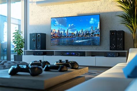 Gaming Console Displayed With A Collection Of Popu Premium Ai