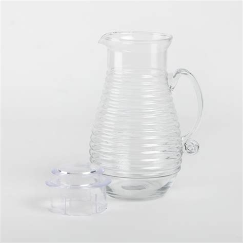 Buy Tuscany Bemica Ribbed Glass Jug With Lid 15l From Home Centre At