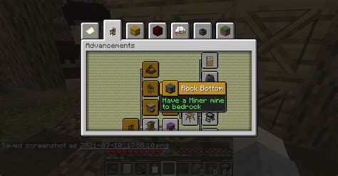 Level 1 Miner Gets Rock Bottom Advancement And Wont New Shafts