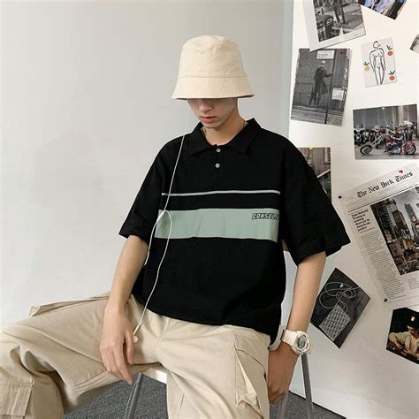 เสื้อโปโลแขนสั้นทรงหลวมสําหรับผู้ชาย 2020 Sophia Th Thaipick