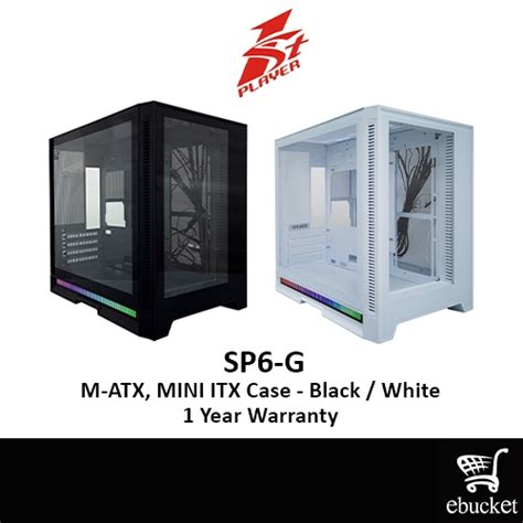 St Player SP G PC GAMING CASE M ATX Mini ITX BLACK WHITE X M