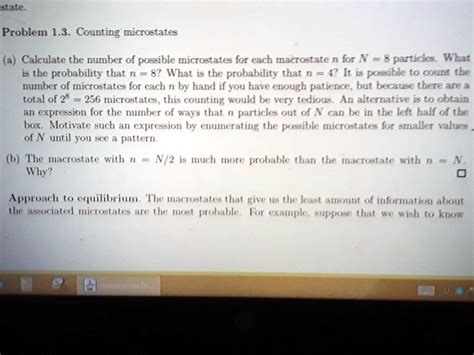 Get Answer Szle Problem 13 Counting Microstates Calculate The Number