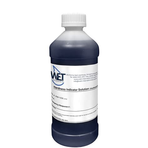 Hardness Indicator Solution Hardness 6 Pint Wc Wet International Inc