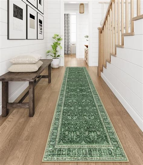 Amazon Lahome Vintage 2 6 X10 Green Washable Runners For