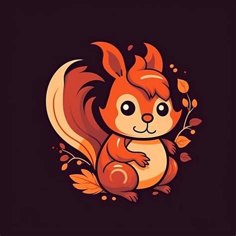 Premium Photo Cute Squirrel Design Logo24