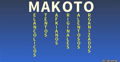 Significado Del Apellido Makoto Significados De Los Apellidos