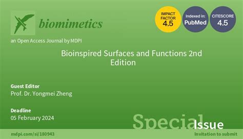 Biomimetics Mdpi On Linkedin The Special Issue Bioinspired Surfaces And Functions 2nd Edition By