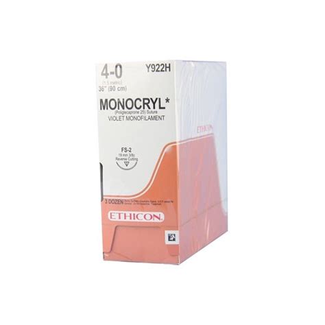 Y922h Monocryl Absorbable Suture Fs 2 Precision Point Reverse Mera