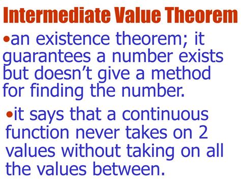 Ppt Intermediate Value Theorem Powerpoint Presentation Free Download
