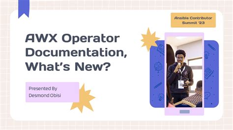 awx operator documentation what s new ansible contributor summit