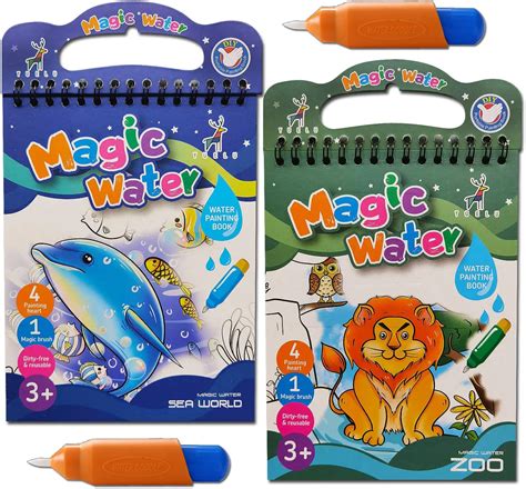 رنگ کودکان گودی با کیت های آب، کتاب های رنگ آمیزی آب جادویی برای کودک