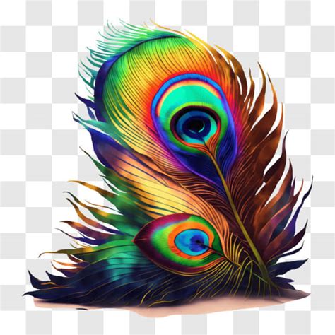 Download Vibrant Peacock Feather Decoration Png Online Creative Fabrica