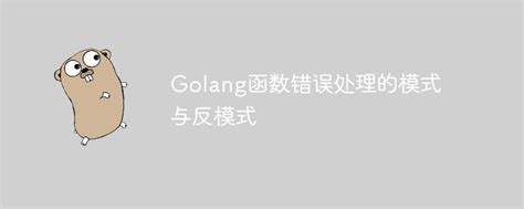 Golang函数错误处理的模式与反模式 叮当号