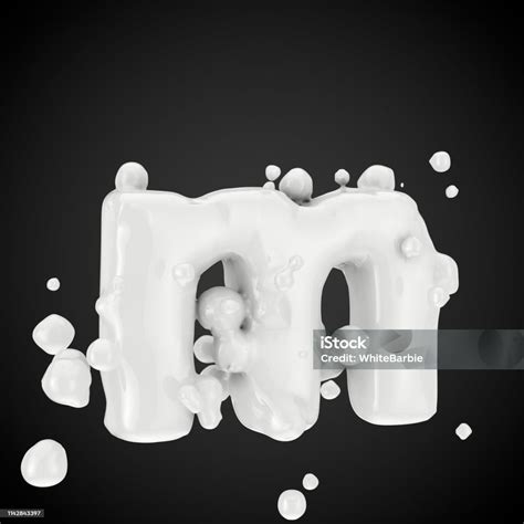 3d 字母 M 小寫牛奶字體與下落查出在黑色背景 照片檔及更多 字母表 照片 字母表 牛奶 乳糖發酵 Istock