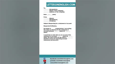 Request Letter For Statement Of Account From Supplier Youtube