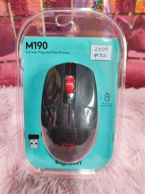 Logitech M190 Wireless Mouse Red Computers And Tech Parts And Accessories Mouse And Mousepads On