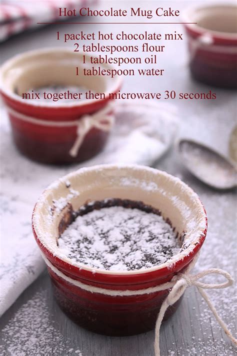 Cherry Tea Cakes Hot Chocolate Mug Cake