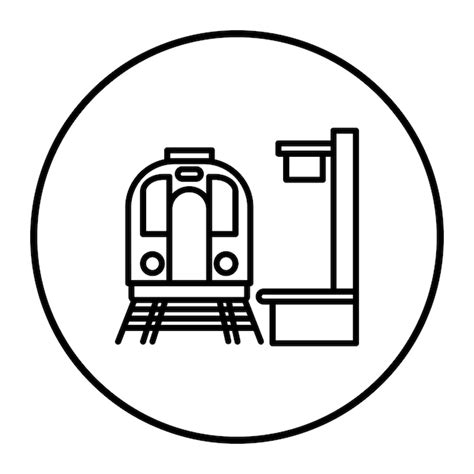 Premium Vector Train Platform Vector Illustration