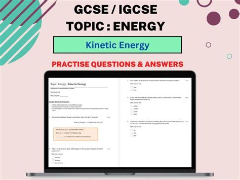 Gcseigcse Physics Kinetic Energy Revision Questions And Answers