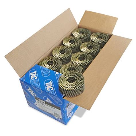 Tacwise 0999 Boîte de 14400 Clous à tête plate annelés brillants en