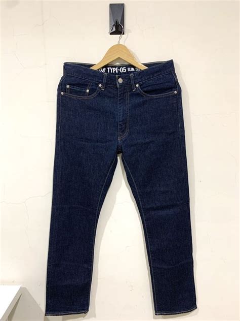 Bape Bape Text Logo Slim Taper Denim Pants Grailed