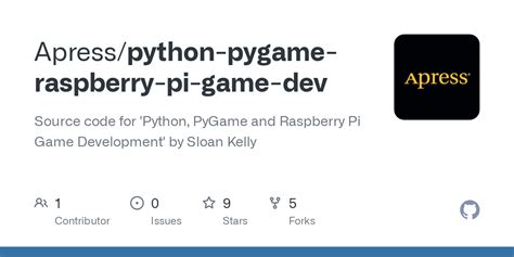 github apress python pygame raspberry pi game dev source code for