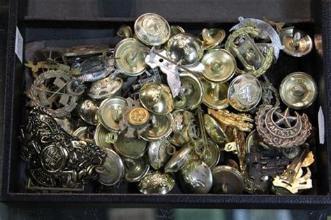 Lot Vintage Military Buttons