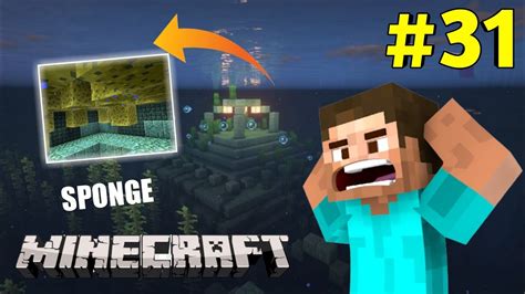 I Found Secret Sponge Room In Ocean Monument Minecraft Gameplay 31