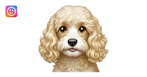 White Cavapoo Blonde Girl Emoji Ai Emoji Generator