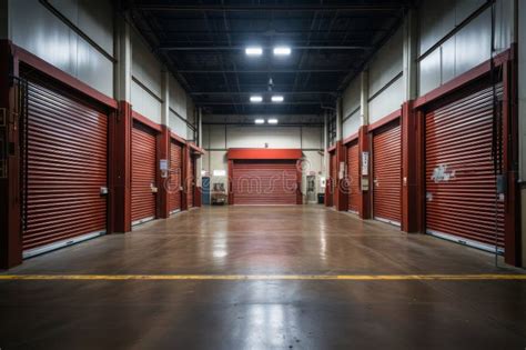 Roller Door Security Door Or Security Shutter With Automatic System Generative Ai Stock Image