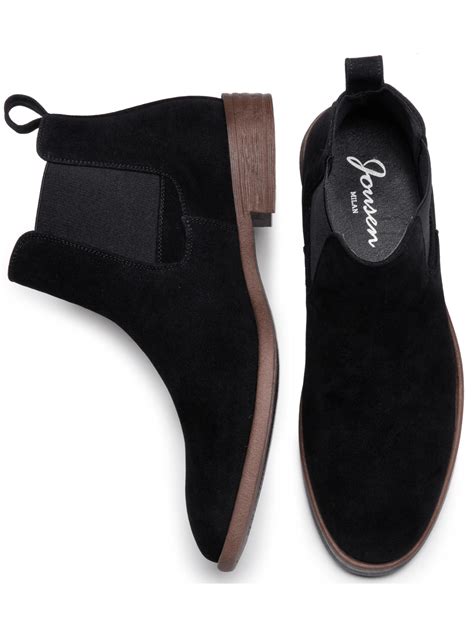 Shoesmall Casual Ankle Dress Boots Mens Chelsea Boots Suedette Cortex
